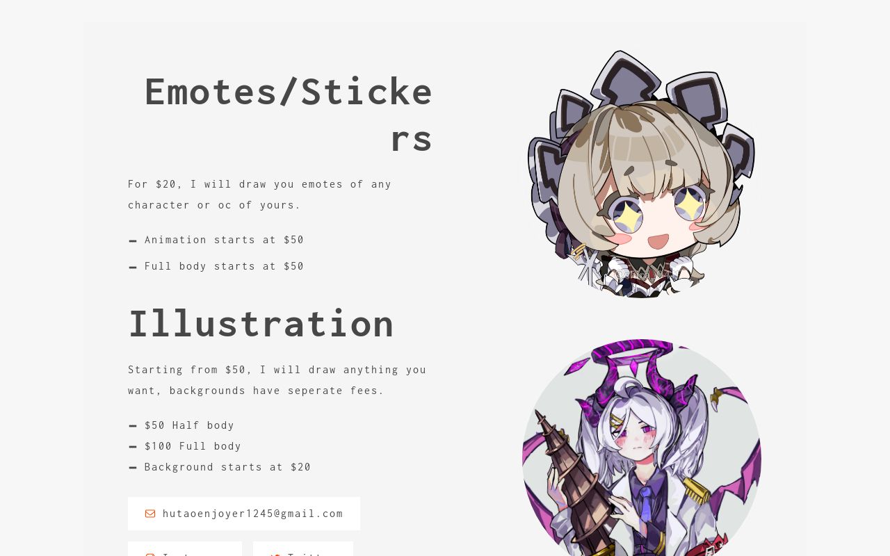 Jun's Commission Sheet